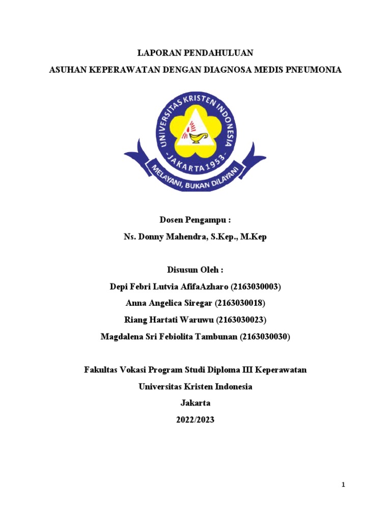 Laporan Pendahuluan Pneumonia | PDF