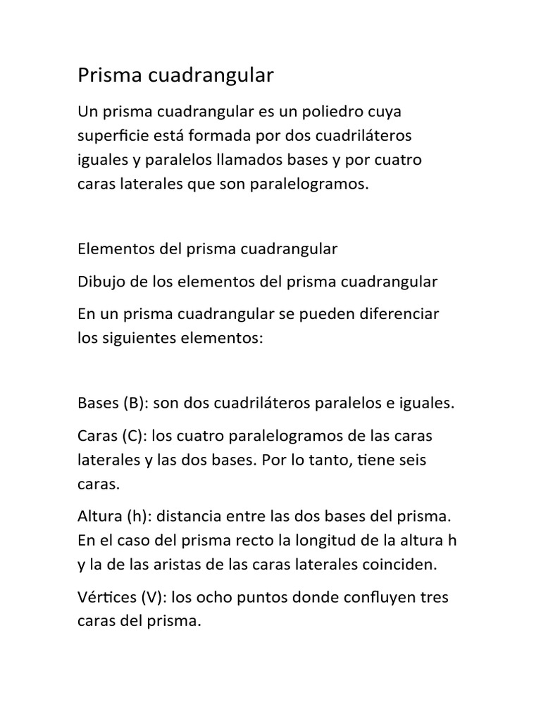 Prisma Cuadrangular Alexander | PDF | Rectángulo | Politopos