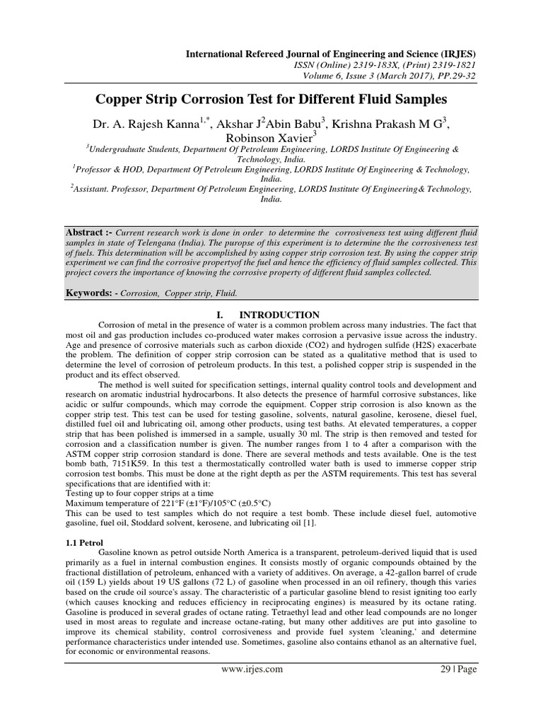 Copper Strip Corrosion Test Analysis | PDF | Diesel Fuel | Kerosene