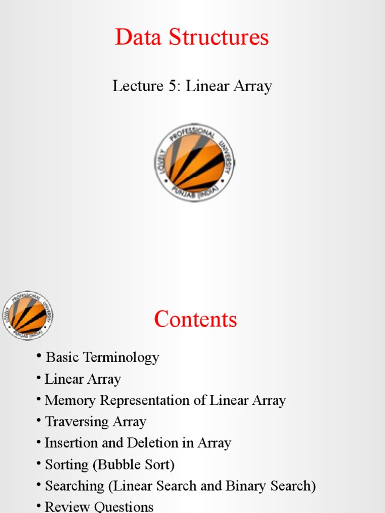 Arrays Pdf Array Data Structure Applied Mathematics