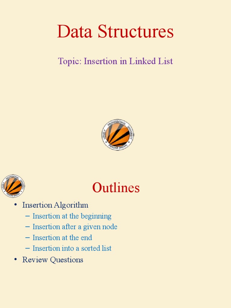 Linked List Insertion Pdf Pointer Computer Programming Algorithms And Data Structures