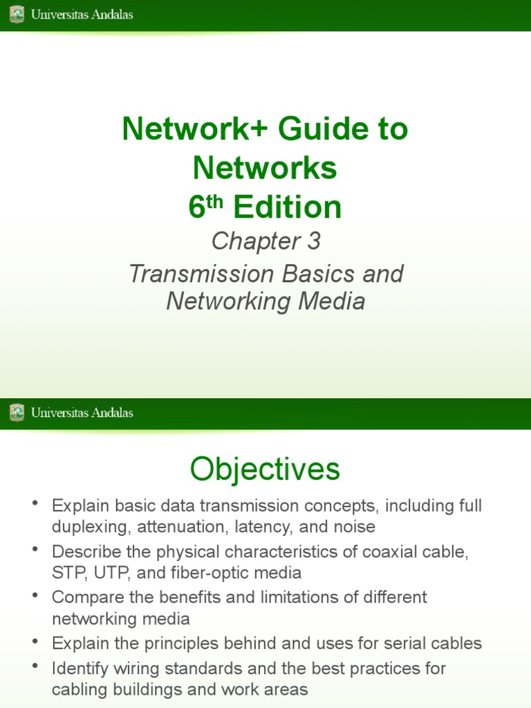 Ch3 - Transmission Basics and Networking Media | PDF | Modulation ...