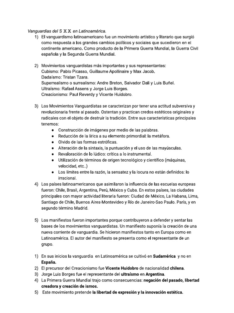 Antonella Rodriguez - Vanguardias Del S XX en Latinoamérica. | PDF