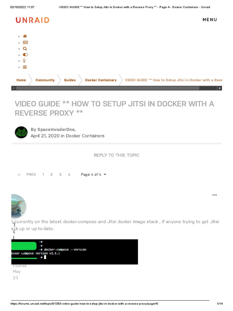 VIDEO GUIDE - How To Setup Jitsi in Docker With A Reverse Proxy - Page 4 - Docker Containers ...