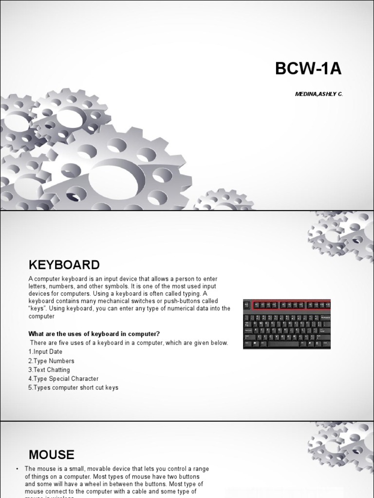 5 Computer Devices and Their Functions | PDF | Computer Keyboard | Printer (Computing)