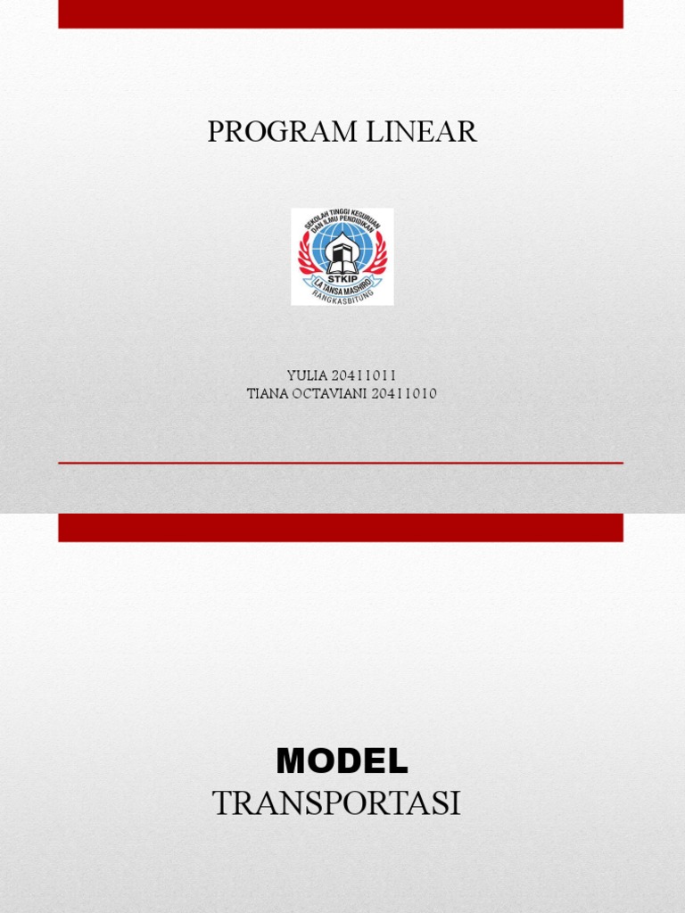P13 - Model Transportasi | PDF