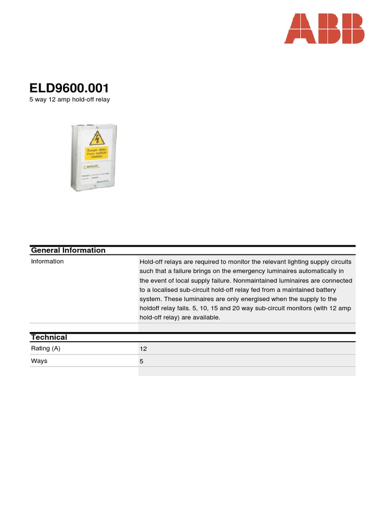 Minicas II Hold-Off Relay Manual | PDF