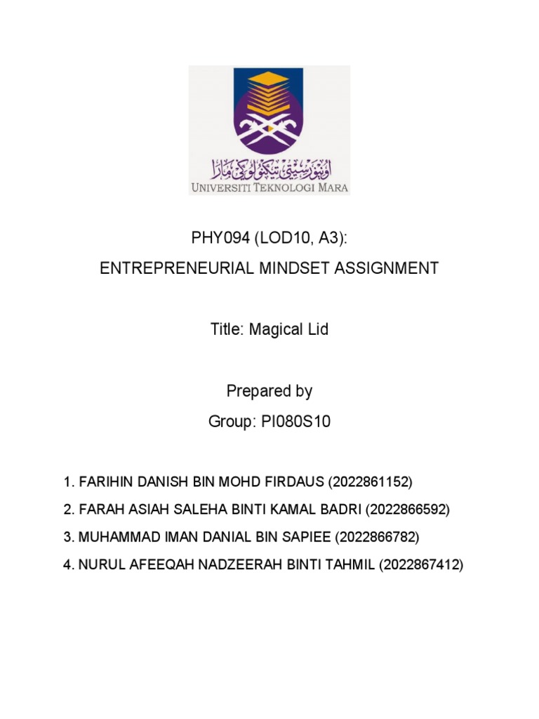 Phy Assignment Magical Lid | PDF
