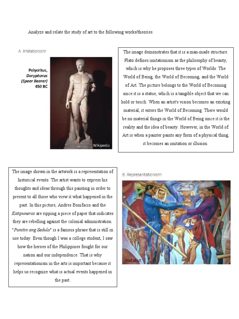 Analyze and Relate The Study of Art To The Following Works | PDF