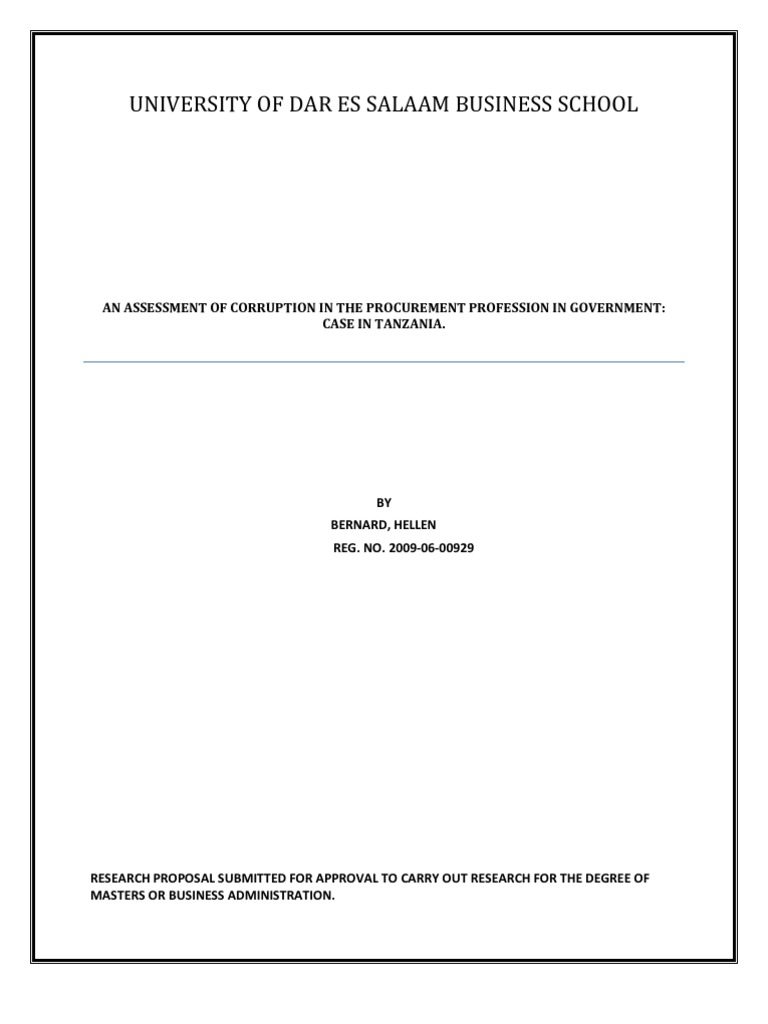 Procurement Research Proposal Overview | PDF | Corruption | Survey ...