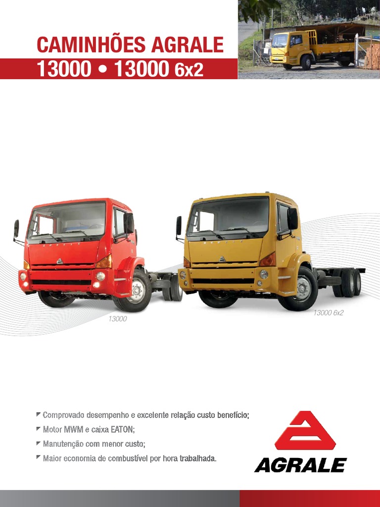 Características do Caminhão Agrale 13000 | PDF | Tecnologias ...