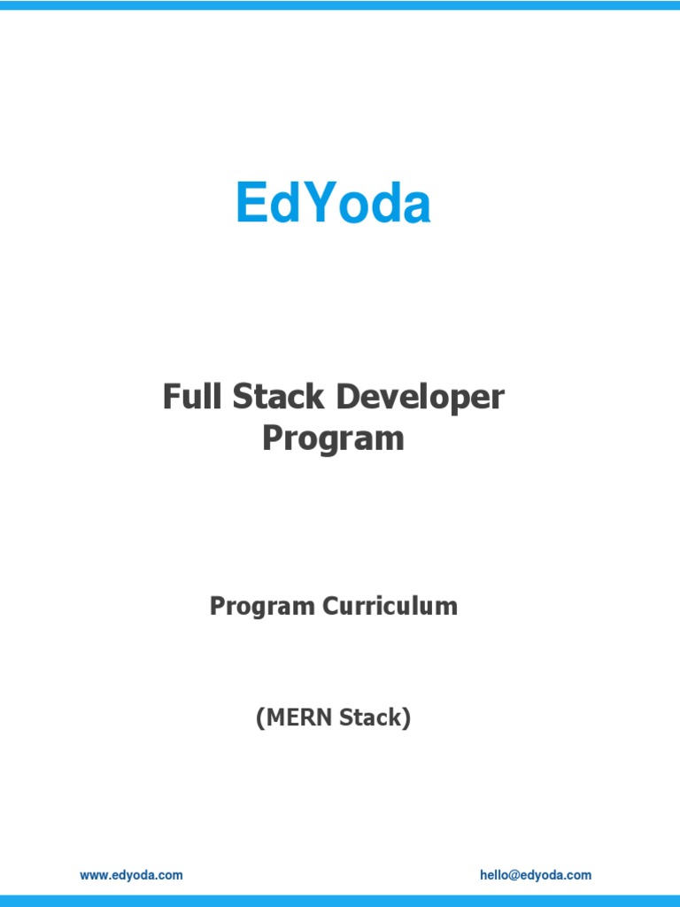 EdYoda FullStack MERN Curriculum | Download Free PDF | Html | Html5