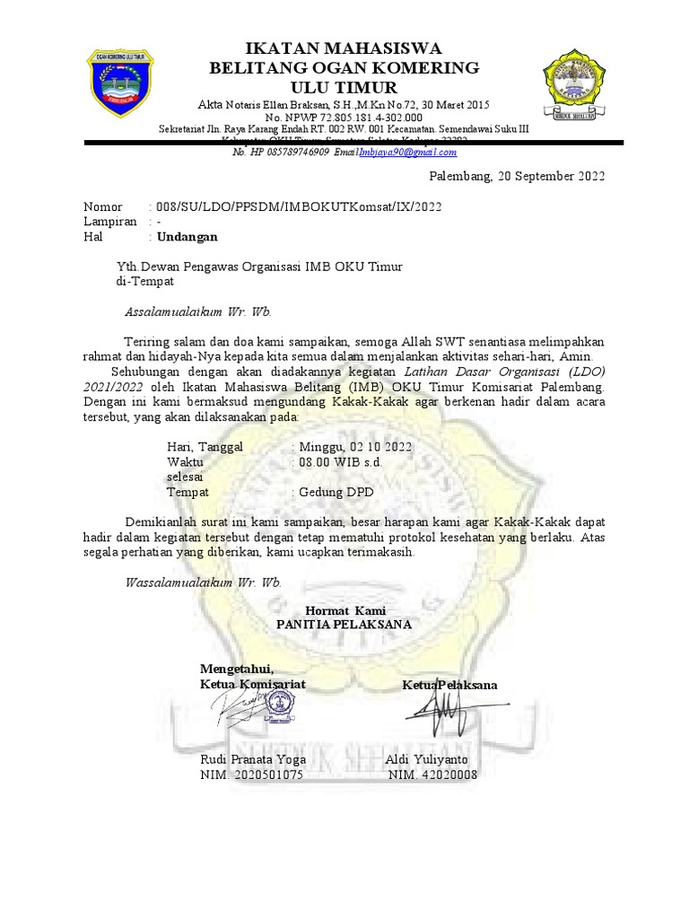 Surat Undangan DPO-2 | PDF