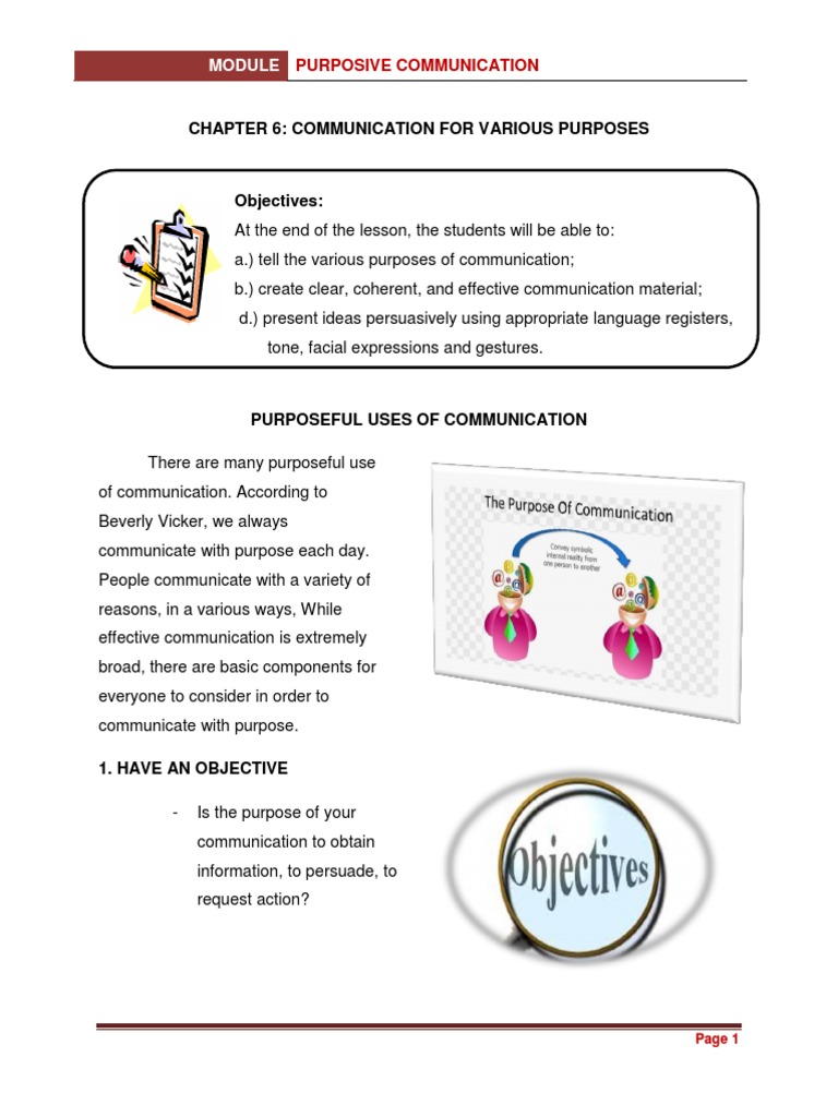 Chapter 6 Eng01 Purposive Communication | PDF | Communication | Information