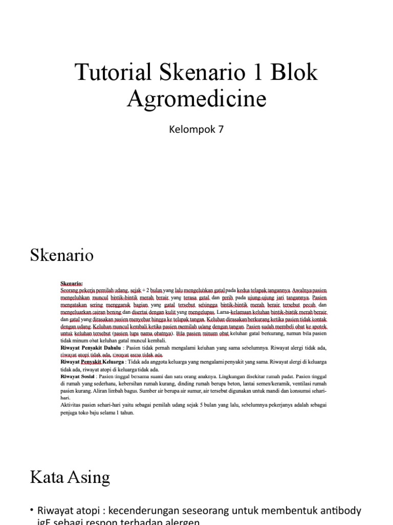 Skenario 1 Tutor 7 Blok Agromedicine | PDF | Pengembangan Diri | Kesehatan Holistik