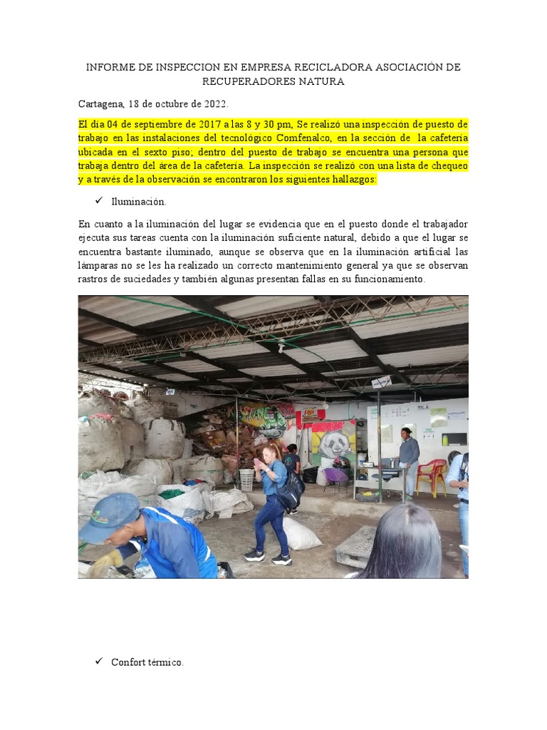 (HEYMAR) Informe de Inspeccion | PDF | Encendiendo