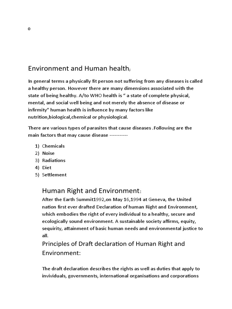 Environment and Human Health | PDF | Sustainability | Natural Environment