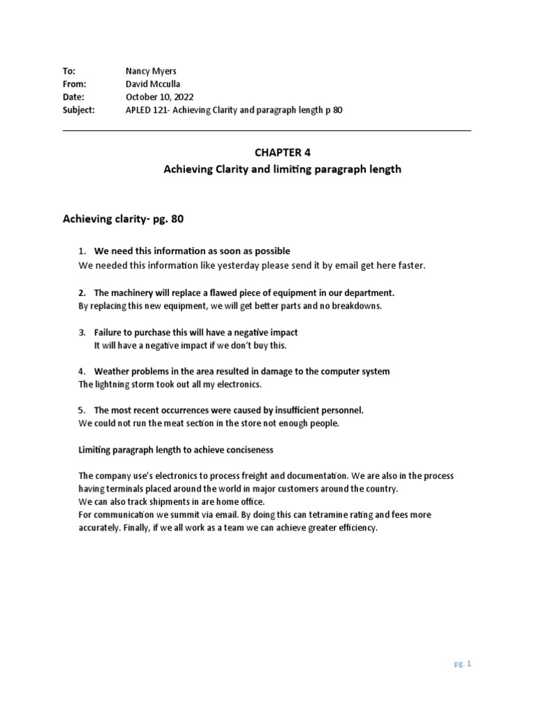 Clarity and Conciseness in Writing | PDF | Business | Computers