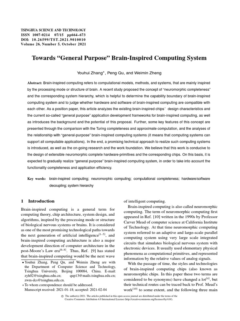 Brain-Inspired Computing System | PDF | Computing | Software Brain-Inspired Computing System | PDF | Computing | Software