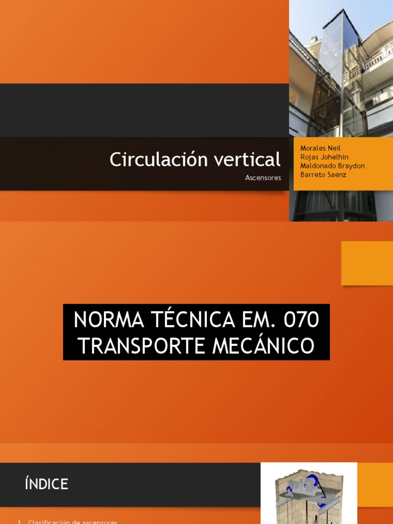 Circulación Vertical | PDF | Ascensor | Ingeniero civil