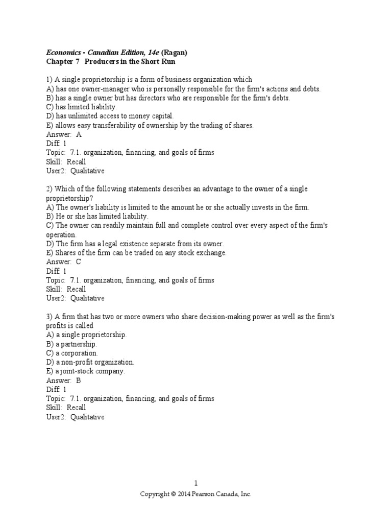 Chapter 7 Micro-Economics Review | PDF | Stocks | Average Cost