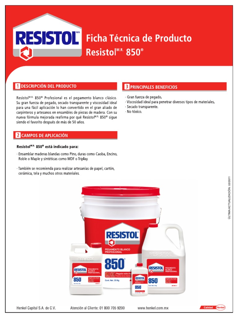 Resistol 850 | PDF