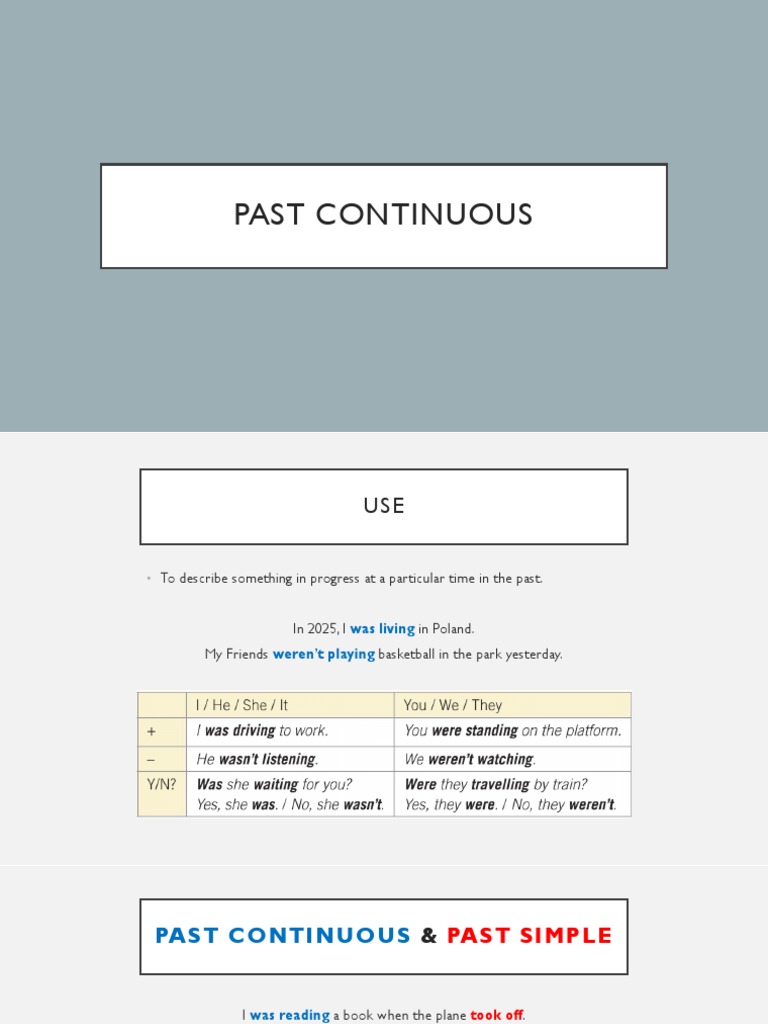 Understanding Past Continuous Tense | PDF | Language Arts & Discipline ...