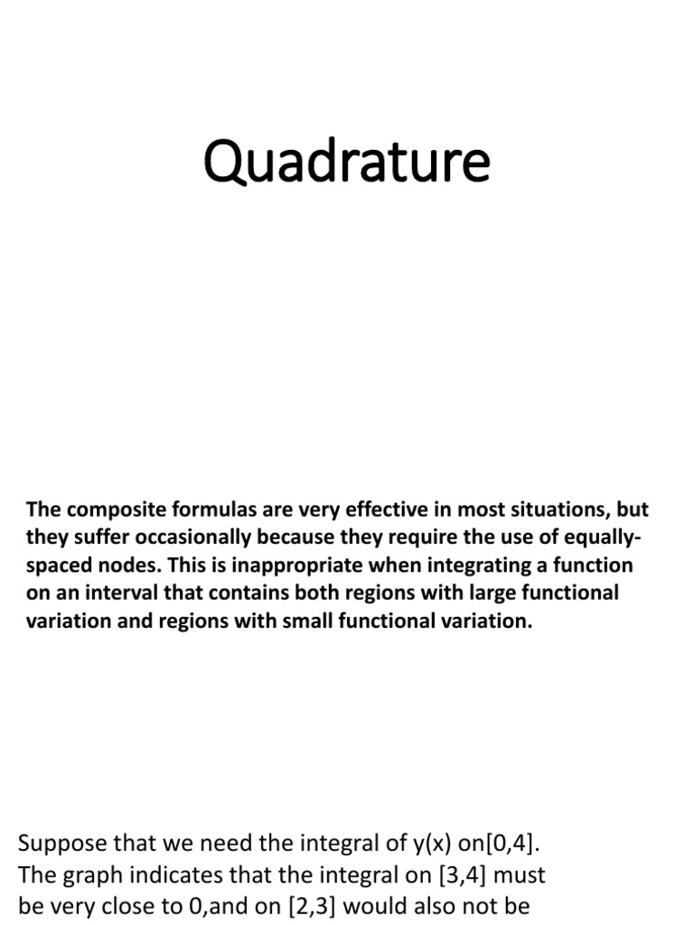 Adaptive Quadrature Method Pdf