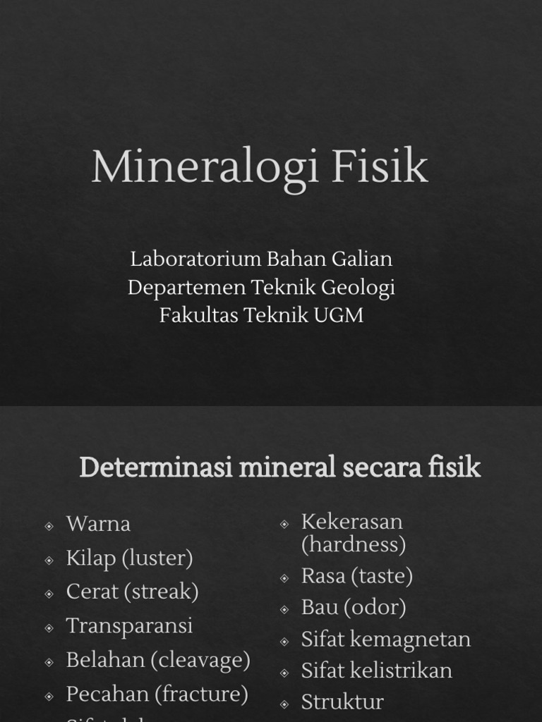 Model Mineralogi Fisik | PDF