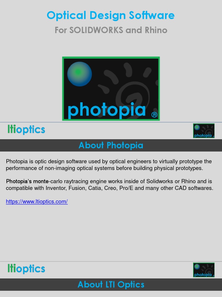 Optical Design Software Photopia | PDF | Color | Optics