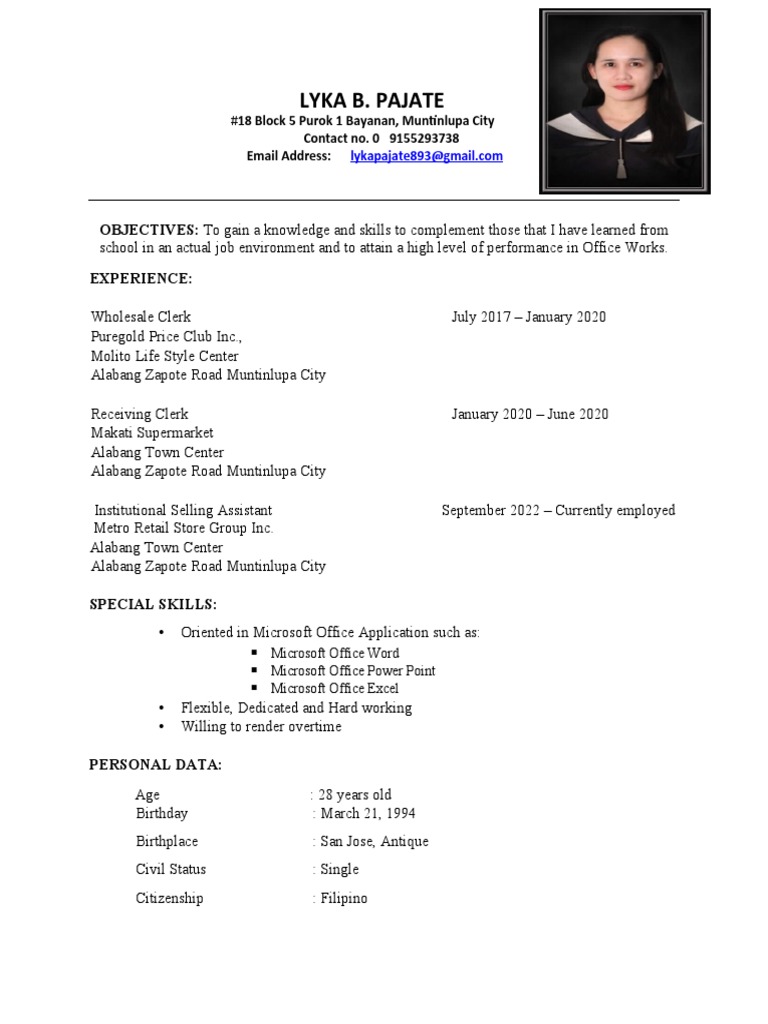 Updated Resume LyKa | PDF | Computing