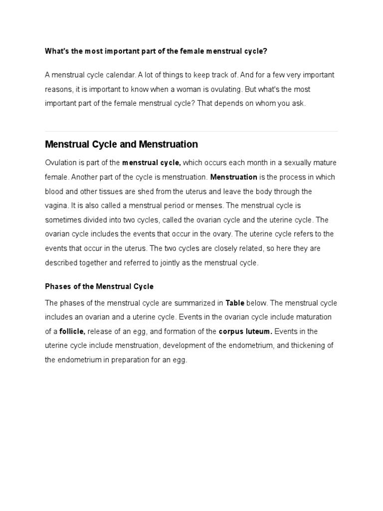 The Menstrual Cycle By Ck 12 Pdf Menstrual Cycle Luteinizing Hormone