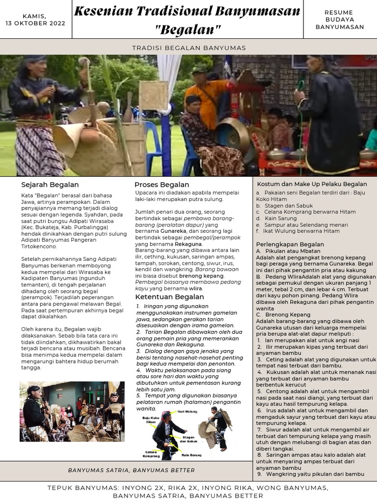 Kesenian Tradisional Banyumasan Begalan | PDF