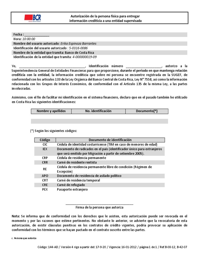 Autorizacion Sugef 144-Ad | PDF