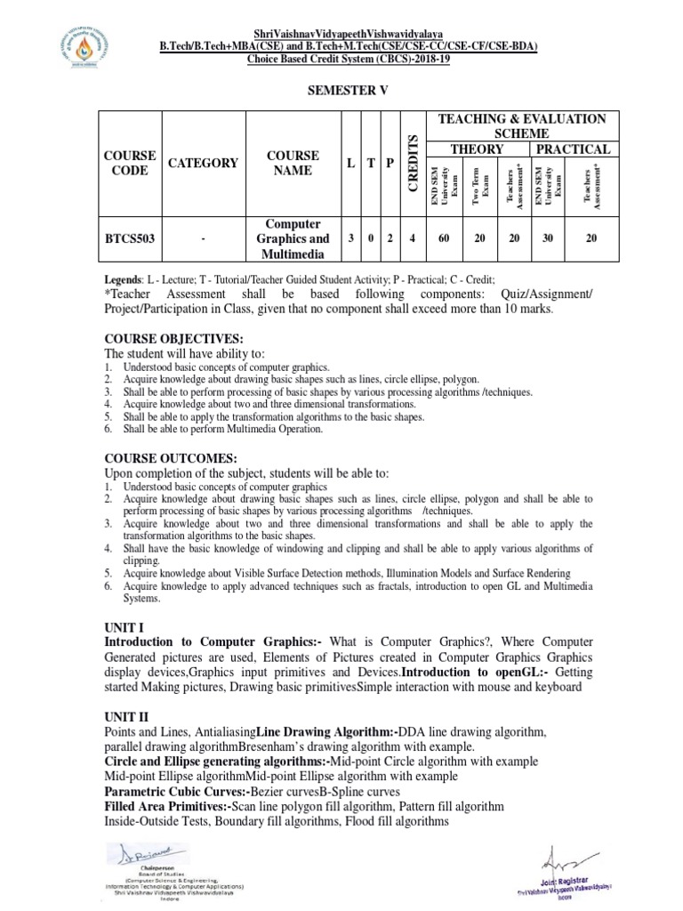 Syllabus SVIIT CSE BTech (CSE) V 2018 19 - 21.12.2020 | PDF | Security ...