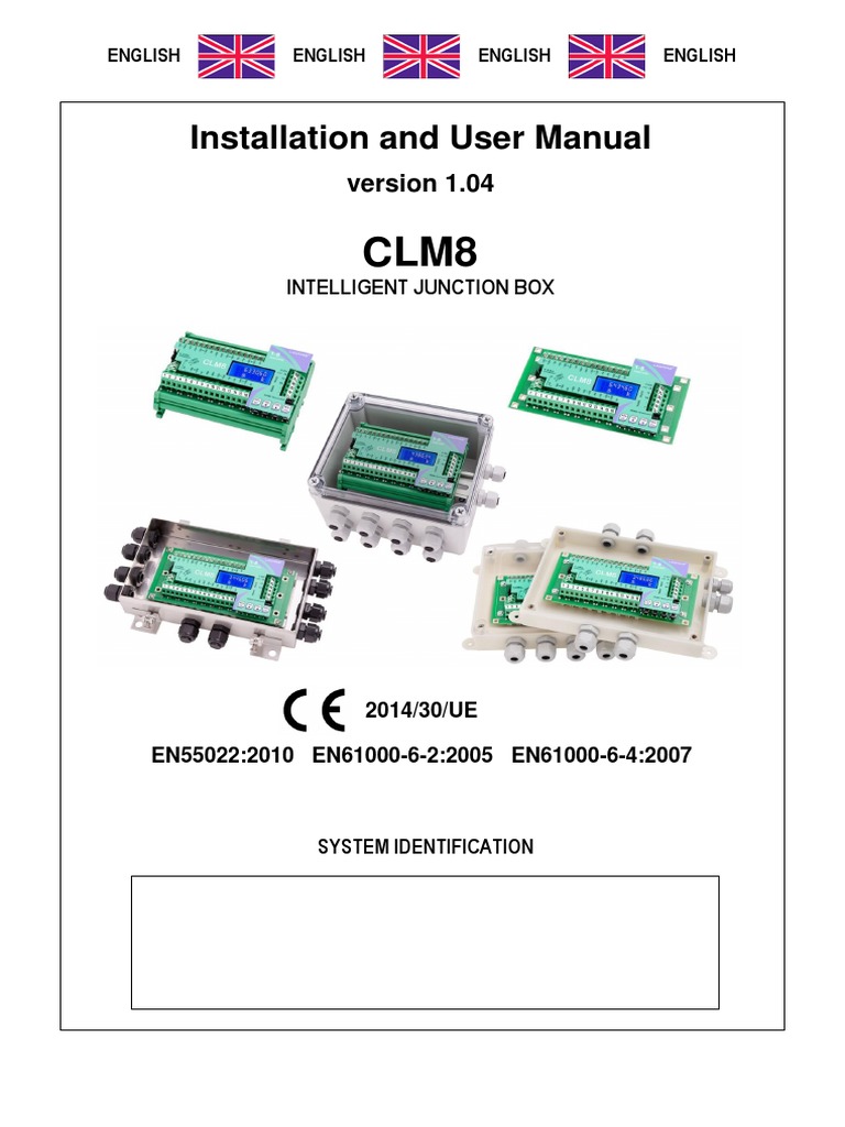 CLM8 Intelligent Junction Box Manual | PDF | Waste Management | Calibration