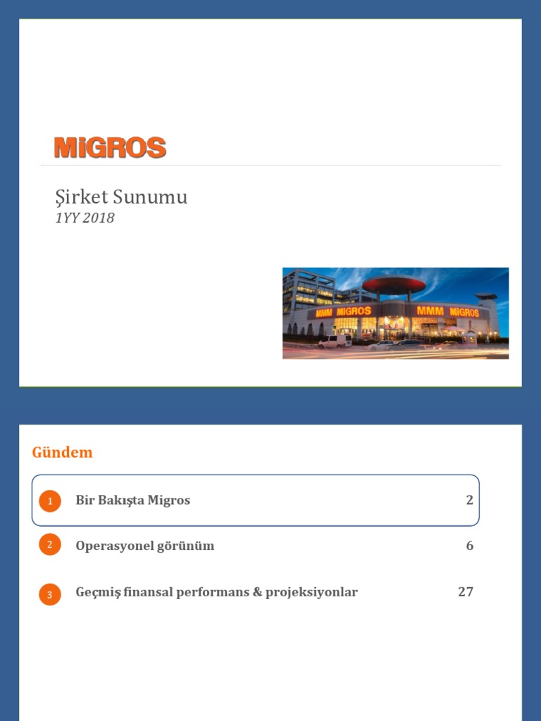 Migros 2c 2018 Sirket Sunumu | PDF