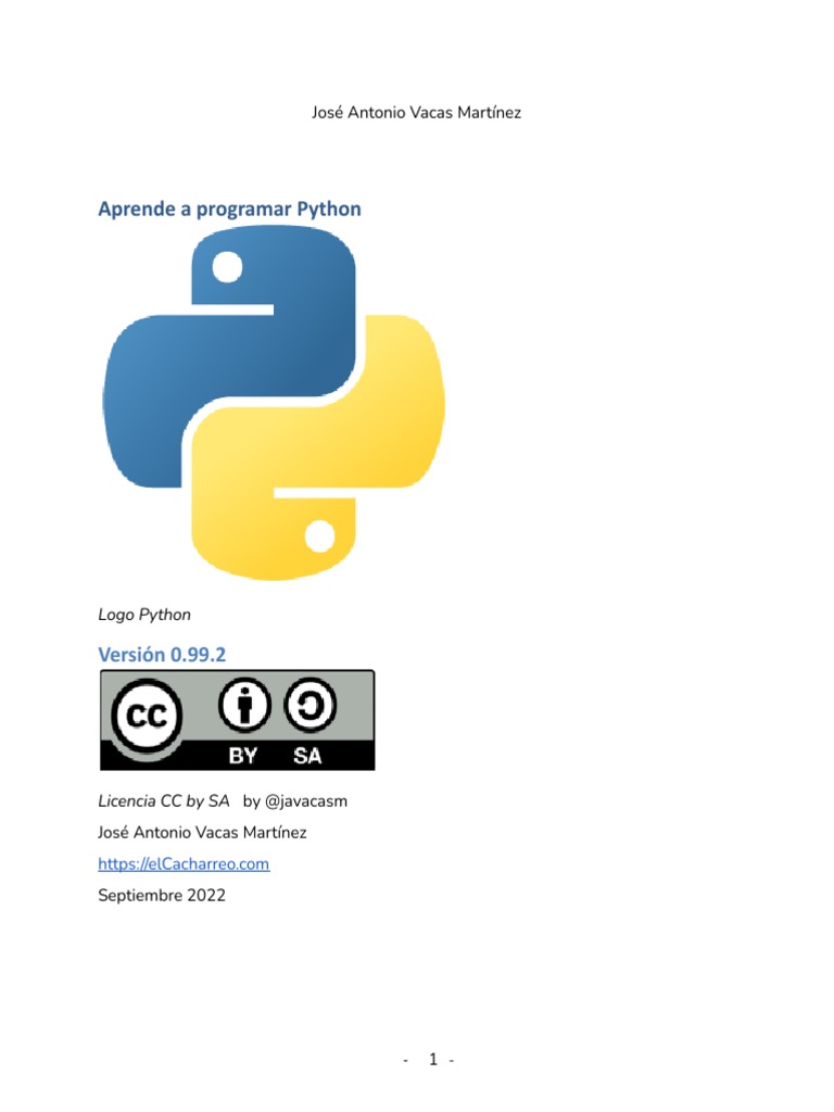 Introducción A Python | PDF | Lenguaje de programación | Python ... Introducción A Python | PDF | Lenguaje de programación | Python ...