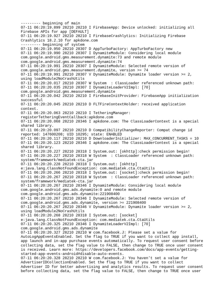 Logcat | Download Free PDF | Java (Programming Language) | Android (Operating System)