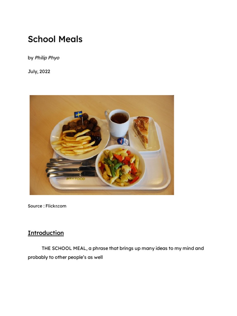 School Meals | PDF | School Meal | Meal