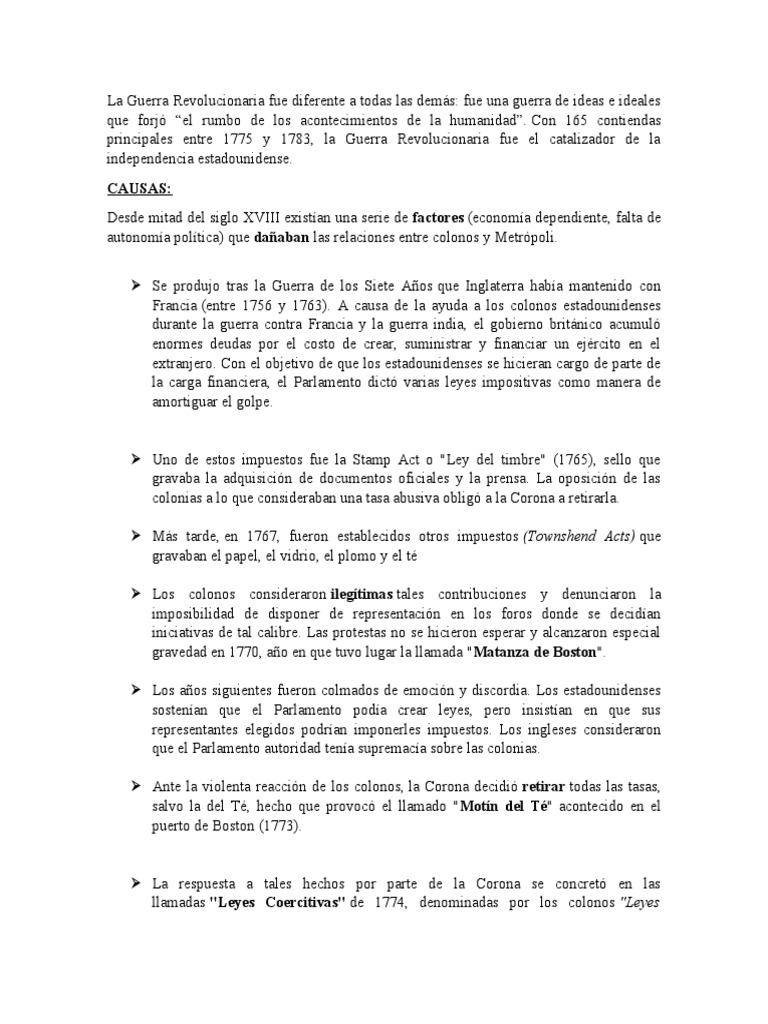 Revolución Americana Listo | PDF | Declaración de independencia de los ...