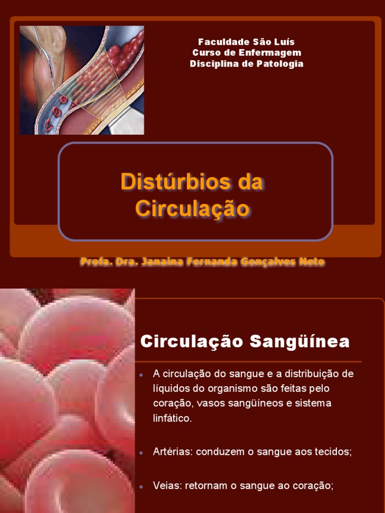 Distúrbios Circulatórios | PDF | Trombose | Hemostasia