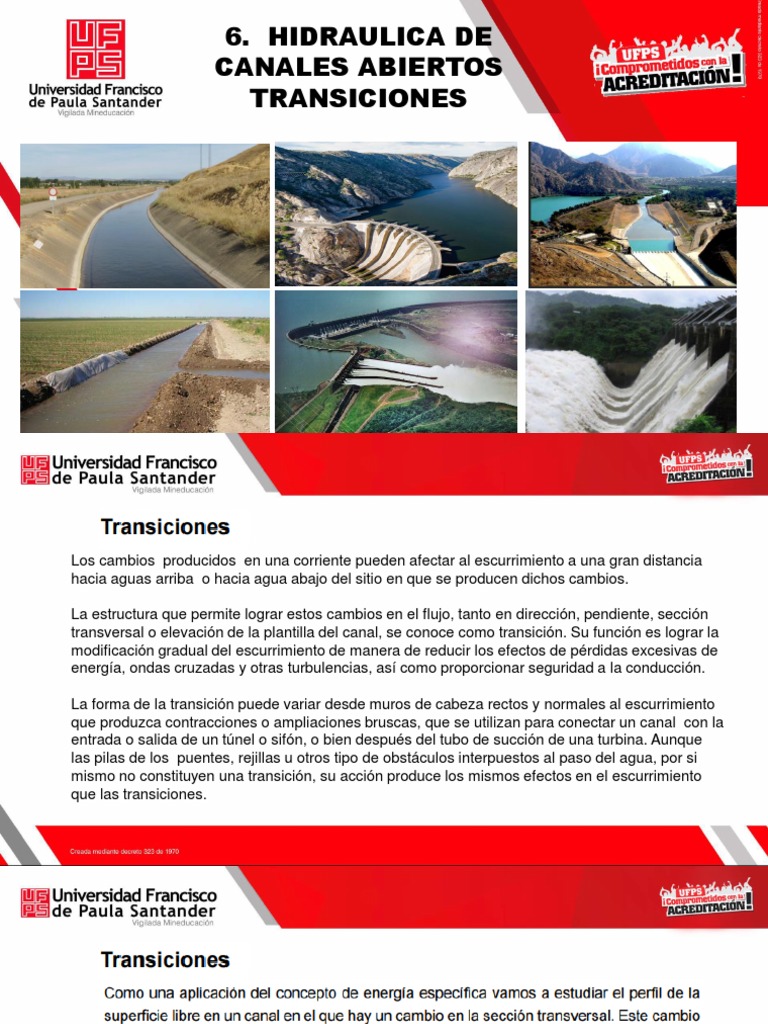 Transiciones en Canales | PDF | Canal | Agua