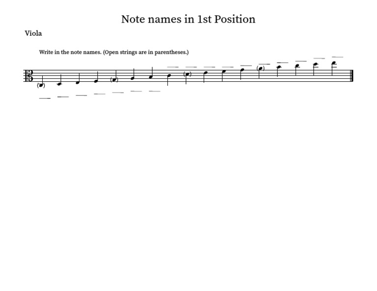 1st Notes Alto Clef Viola | PDF