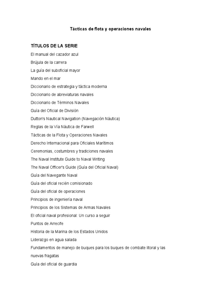 Tácticas Navales y Formaciones de Flota | PDF | Marina de Estados ...