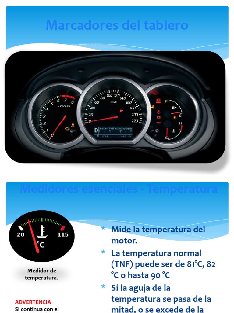 Medidores Esenciales del Tablero Automotriz | PDF | Corriente eléctrica ...