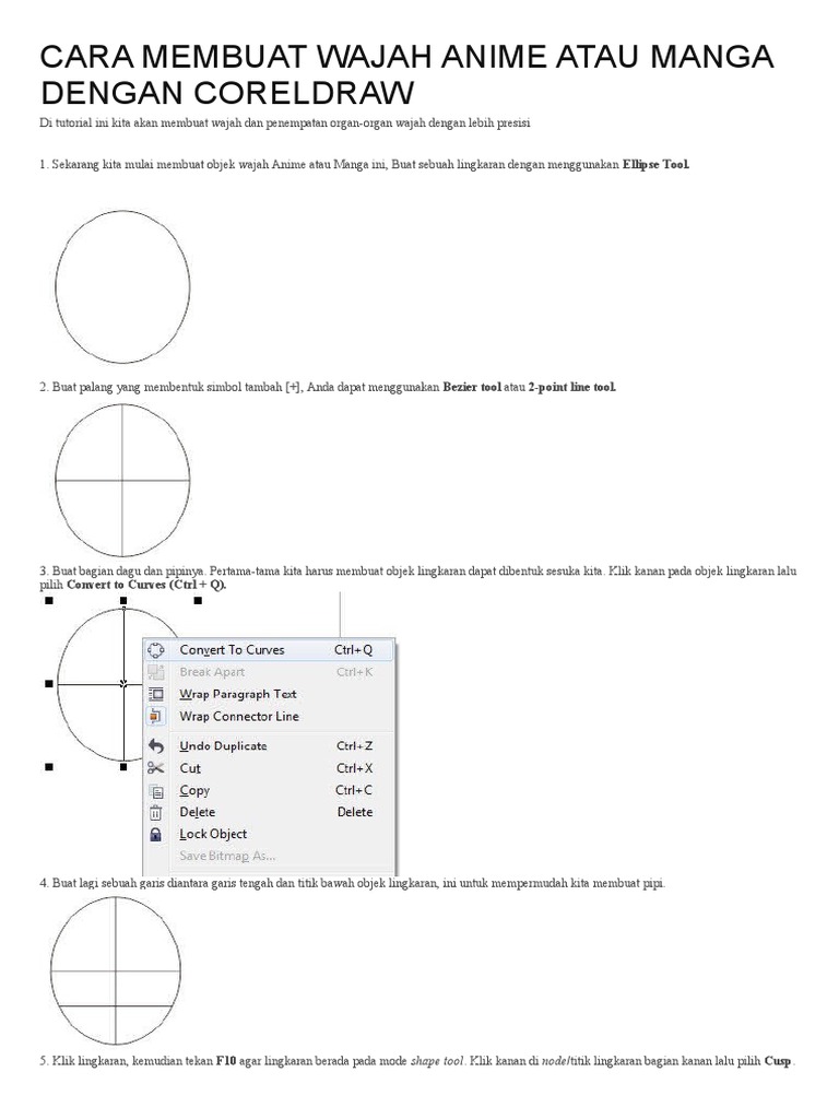 Tutorial Wajah Anime di CorelDRAW | PDF | Griya & Taman