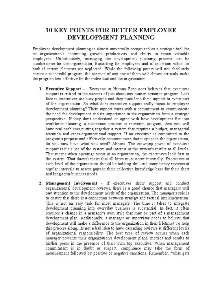 10 Tips for Effective Employee Development | PDF | Employee Retention ...