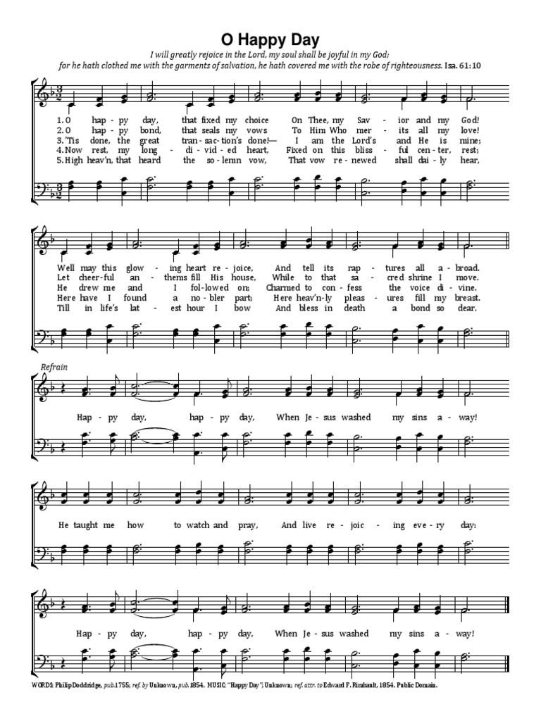 O Happy Day | PDF | Weekly Torah Readings | Old Testament Books