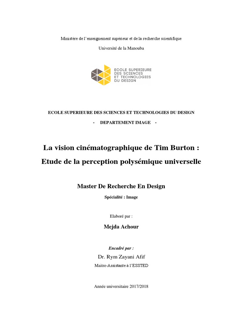 Mémoire de Master de Recherche | PDF | Identité (Science sociale) | Cinématographie